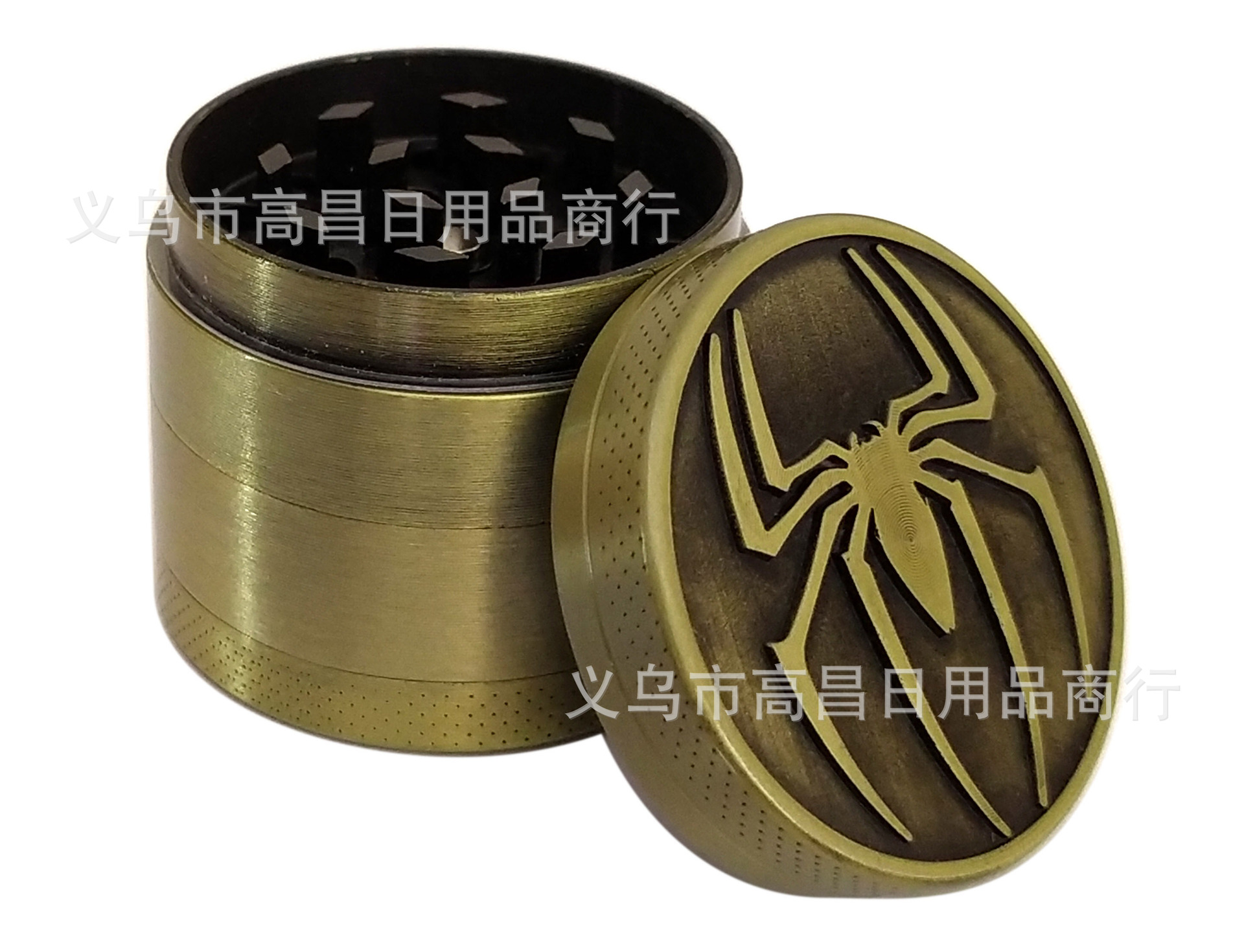 新款蜘蛛侠金属磨烟器40mm4层碎烟器磨烟盒spiderman grinder-阿里巴巴