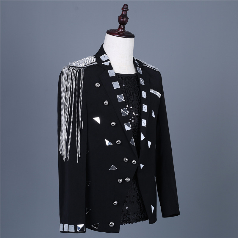 Men's jazz dance coats lens suit coat men's western bar night club band ...