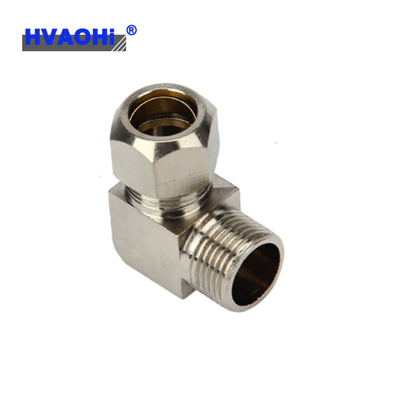 卡套铜接头PL4-M5 6-01 8-02 10-03 12-04直角螺纹90度弯头华驰-阿里巴巴
