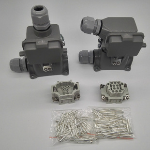 重载连接器矩形防水航空插头插座机器人机车电气插件HDC-HEE-010-阿里巴巴