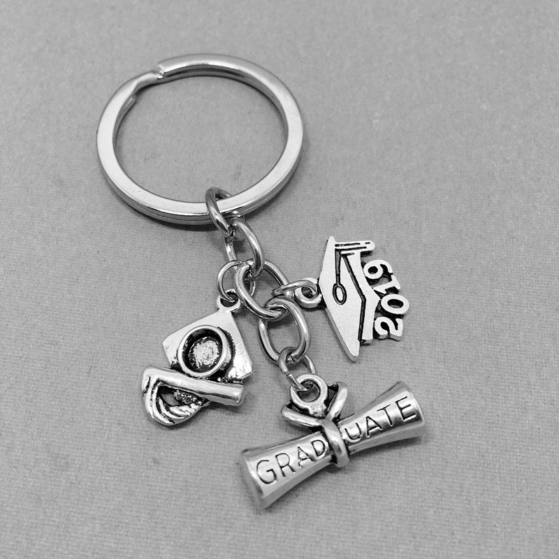 2021 2019 Graduation Ceremony Keychain Diploma Bachelor Cap Key Ring ...