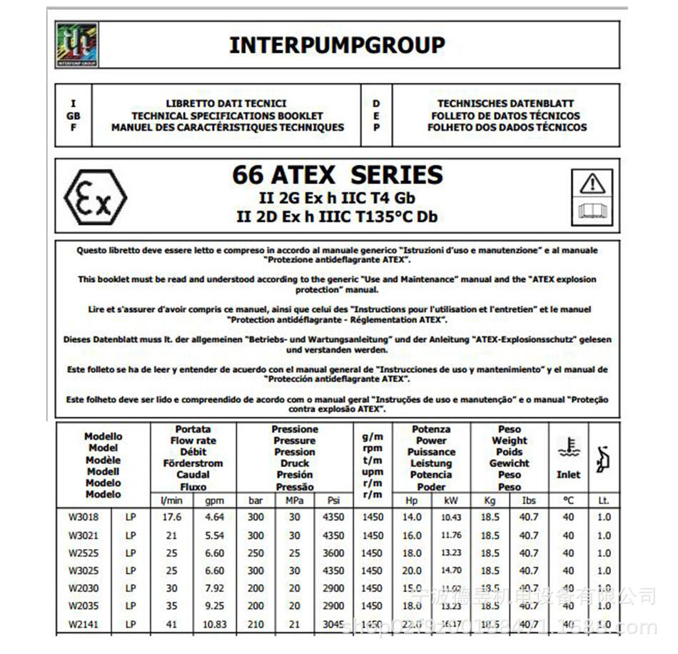 高压柱塞泵INTERPUMP英特泵W2141 园林景观喷雾器 高压清洗泵-阿里巴巴
