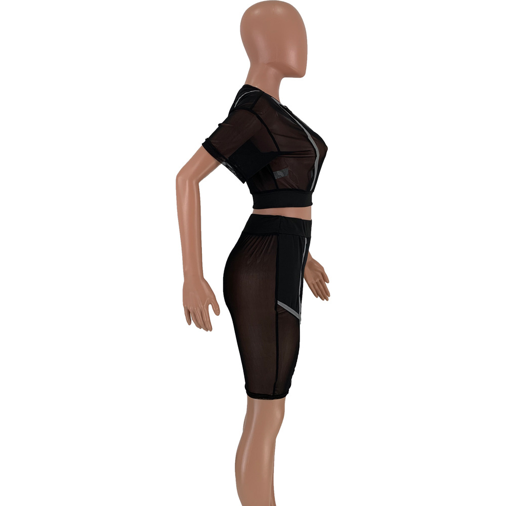 DN8245跨境2019夏季性感气质欧美女装拼接时尚休闲套装夜店服-阿里巴巴