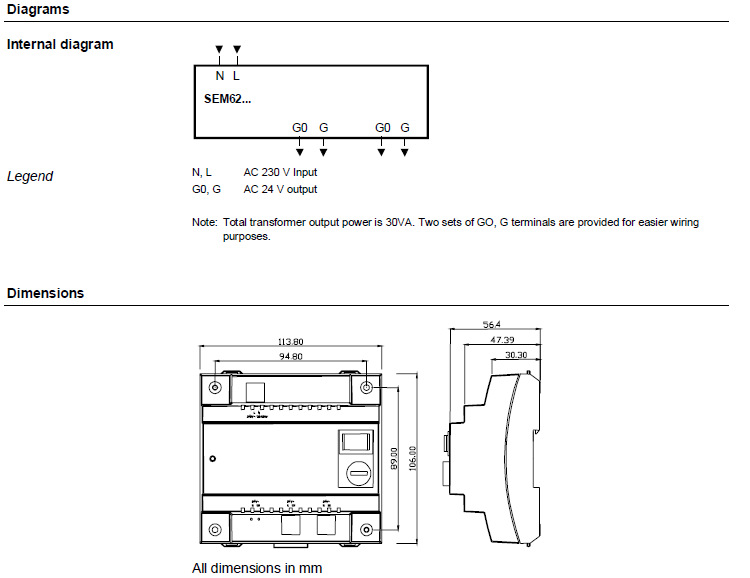 SIEMENS西门子变压器AC220V变AC24V交流SEM62.1和SEM62.2-阿里巴巴