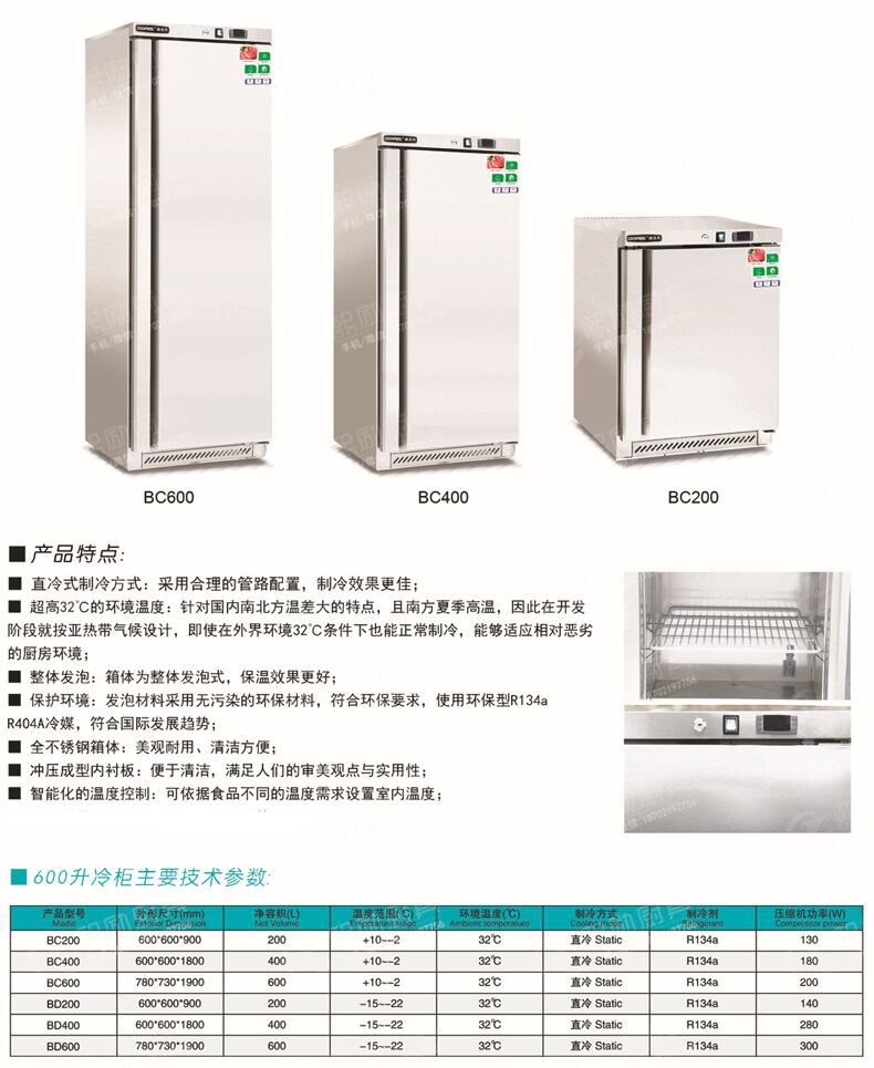 COOLMES/冰立方200升冷冻冰箱BD200商用不锈钢冷冻柜 小型冷冻箱-阿里巴巴