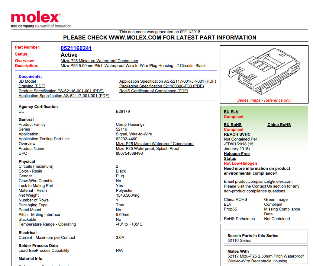 MOLEX连接器 52116-0241塑壳-阿里巴巴
