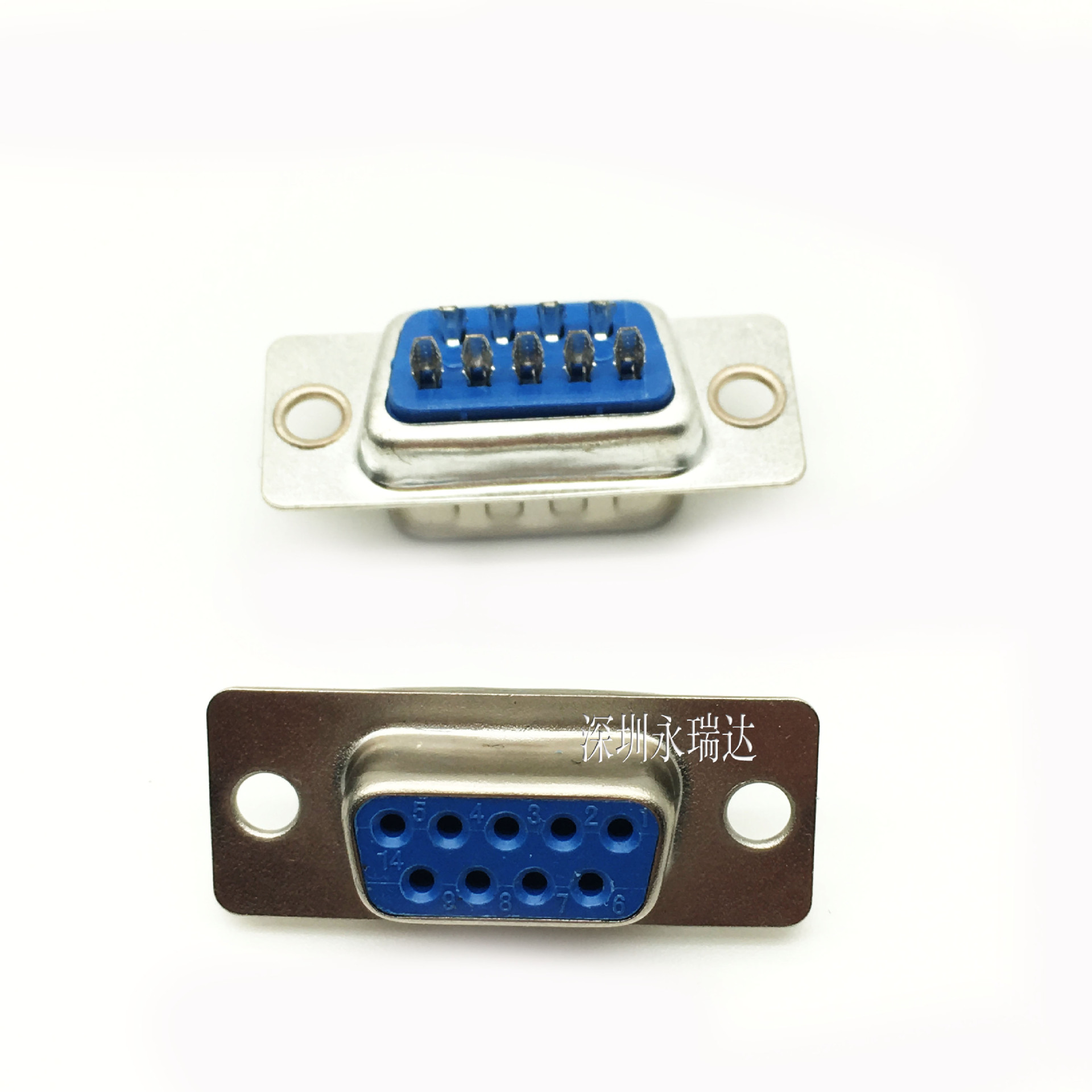 DB9公头 焊线式 连接器 串口RS232九针公座焊接式 D-SUB 九针插头-阿里巴巴