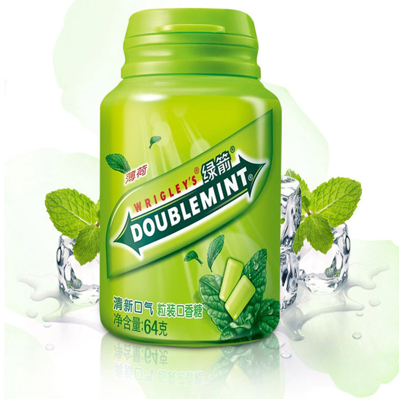 绿箭口香糖瓶装56g*6瓶（336g)整盒清凉薄荷糖果零食礼物清新口气-阿里巴巴