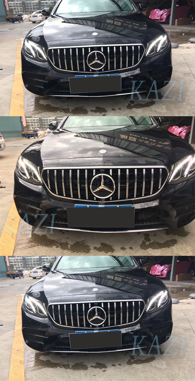 适用于奔驰新款E级W213 E200 E260 E300L改装GT款竖条中网格栅-阿里巴巴