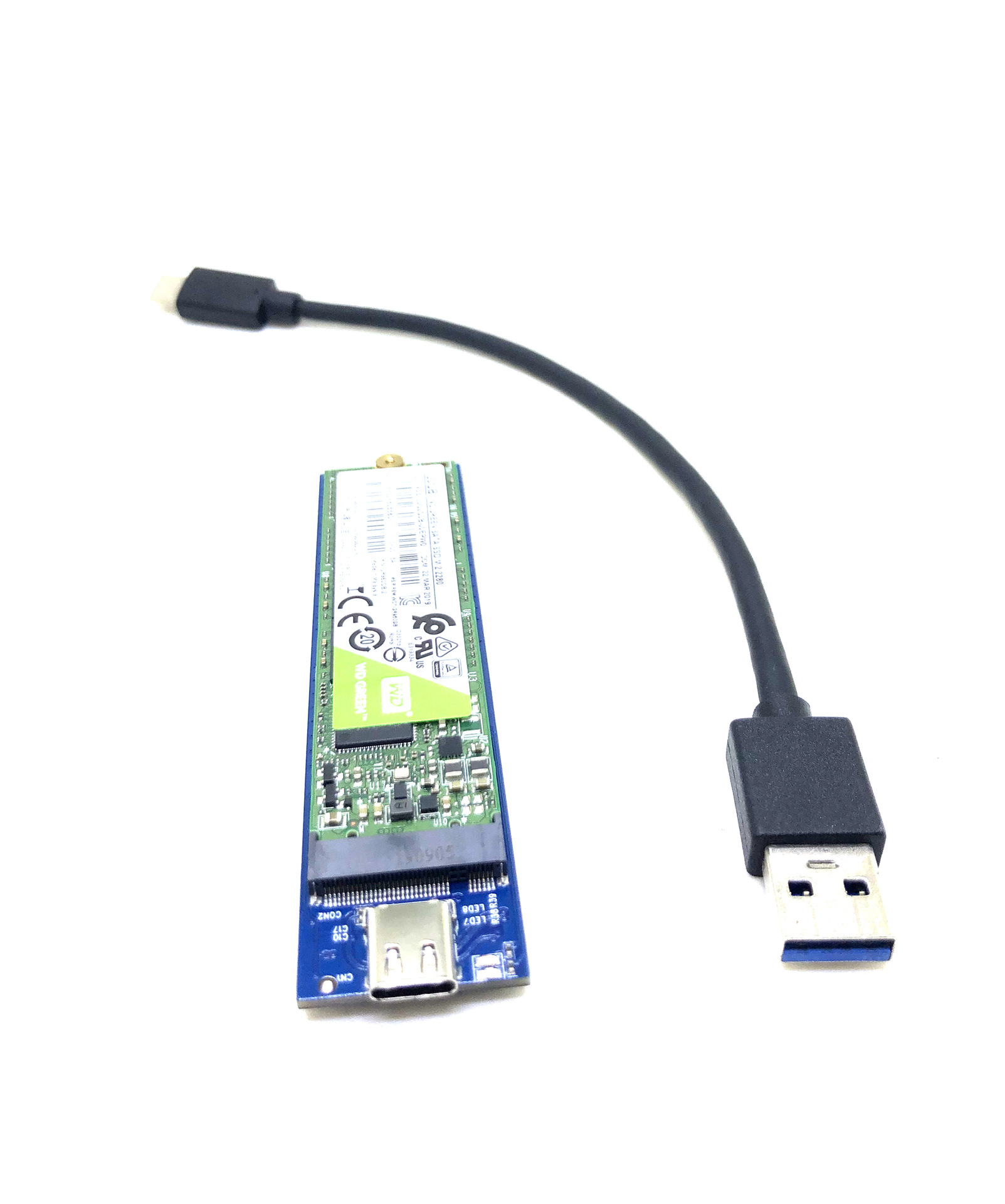 USB转Type-C 3.1移动固态硬盘盒M.2 NGFF全铝 JMS580主控SATA协议-阿里巴巴