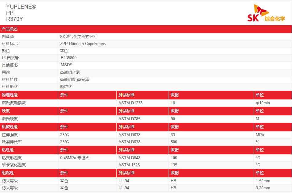 PP R370Y韩国SK高透明食品高光泽无规共聚塑料颗粒-阿里巴巴
