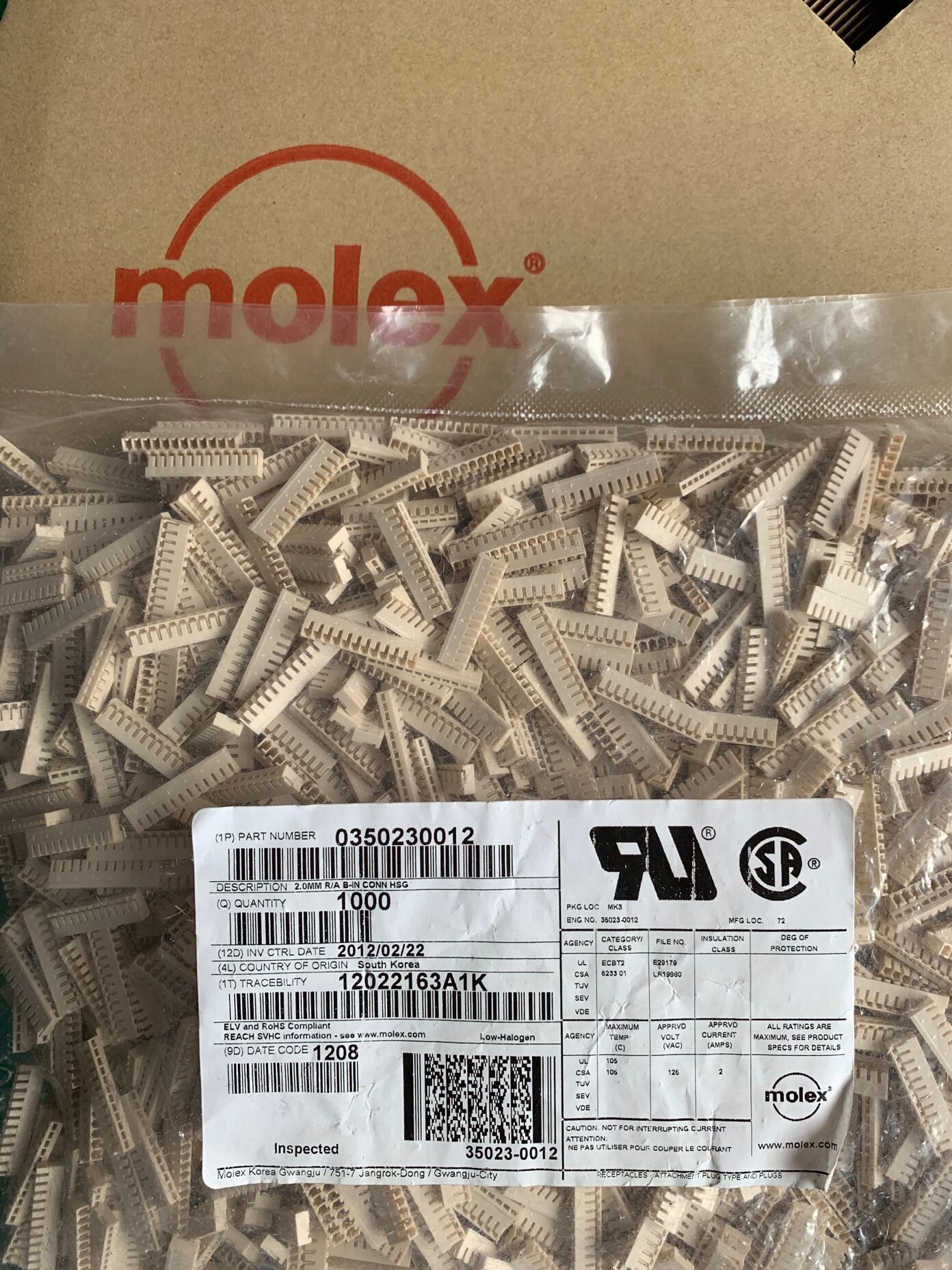 现货供应 MOLEX 350230012 35023-0012-阿里巴巴