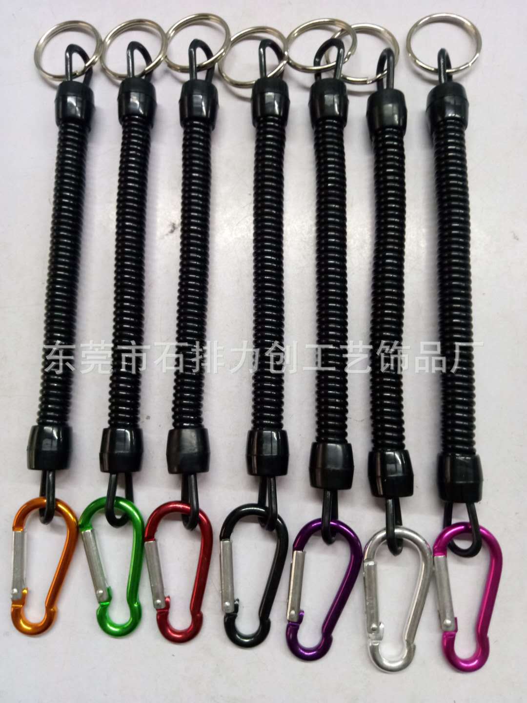 PU弹力手机绳 弹簧钥匙扣失手链 防盗伸缩塑料弹簧绳/链 弹力强-阿里巴巴