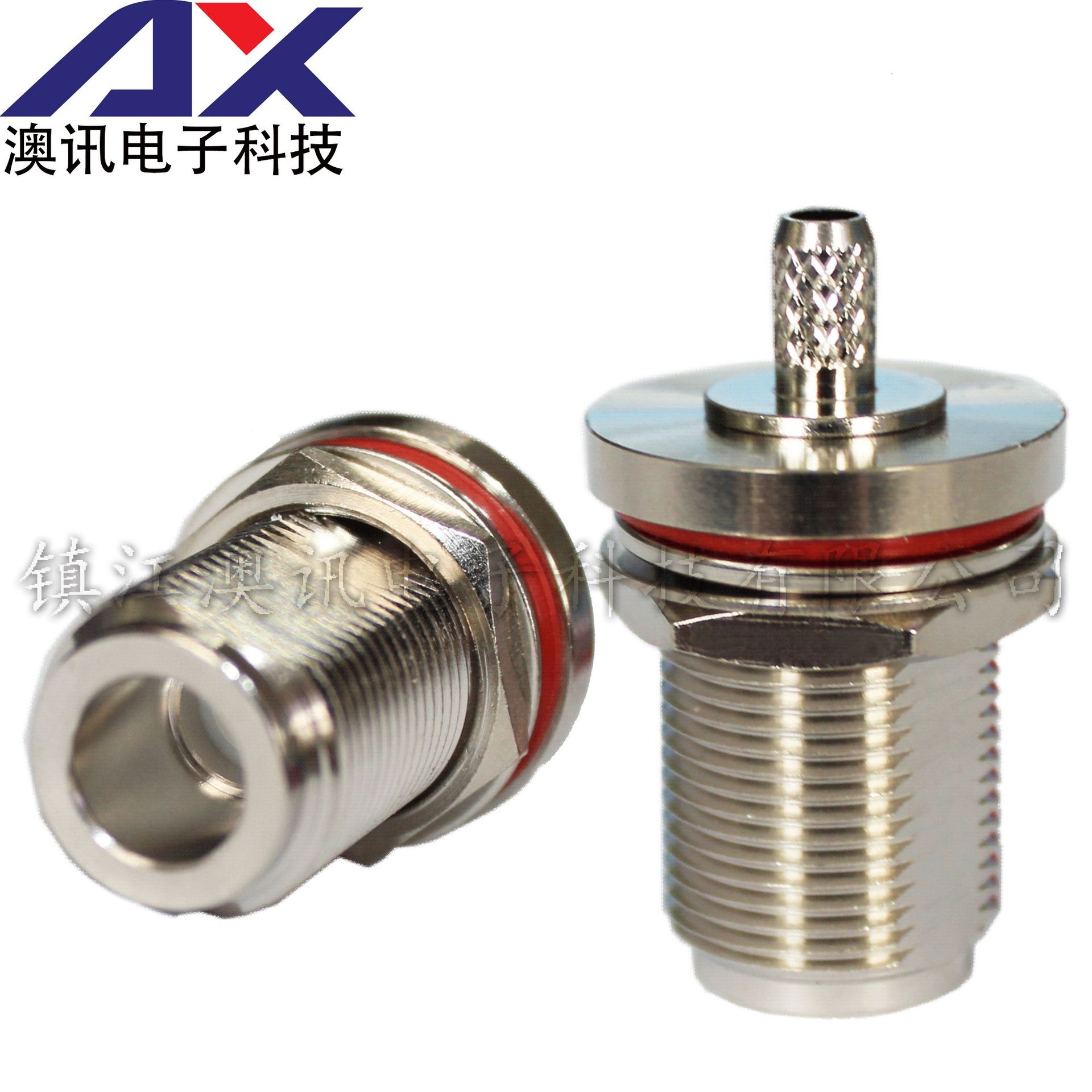 N-C-KY3射频连接器N型母头全铜连接器带螺母固定接RG58/50-3线缆-阿里巴巴