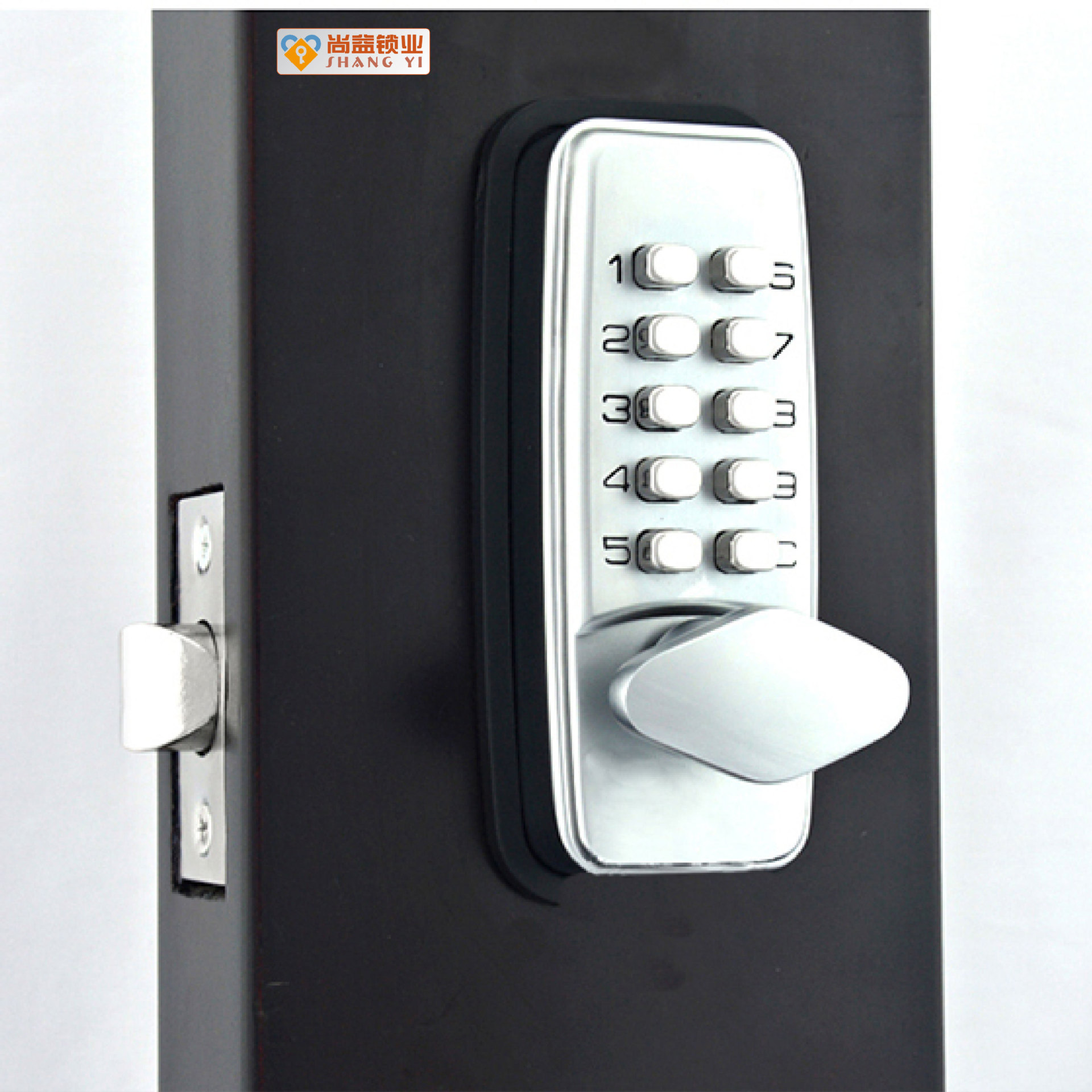机械密码门锁 家用卧室不用电办公室防盗门 感应密码锁-阿里巴巴