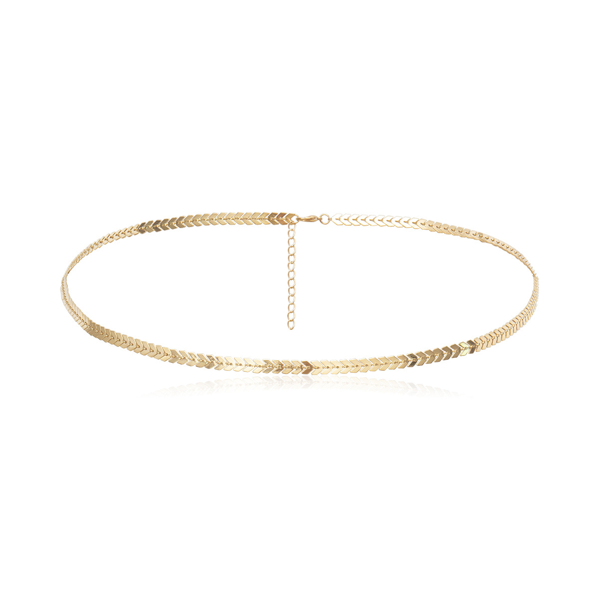 Womens geometry aircraft chain arrow plating metal NHXR141849