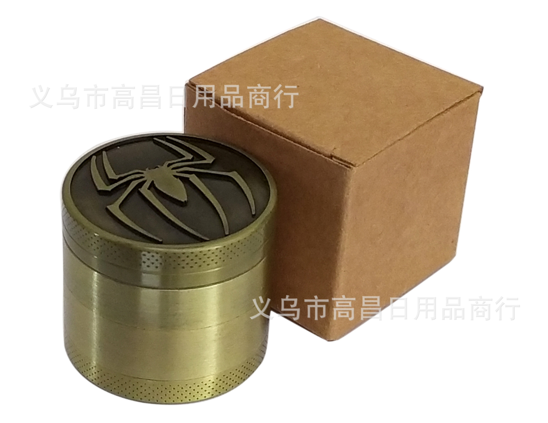 新款蜘蛛侠金属磨烟器40mm4层碎烟器磨烟盒spiderman grinder-阿里巴巴