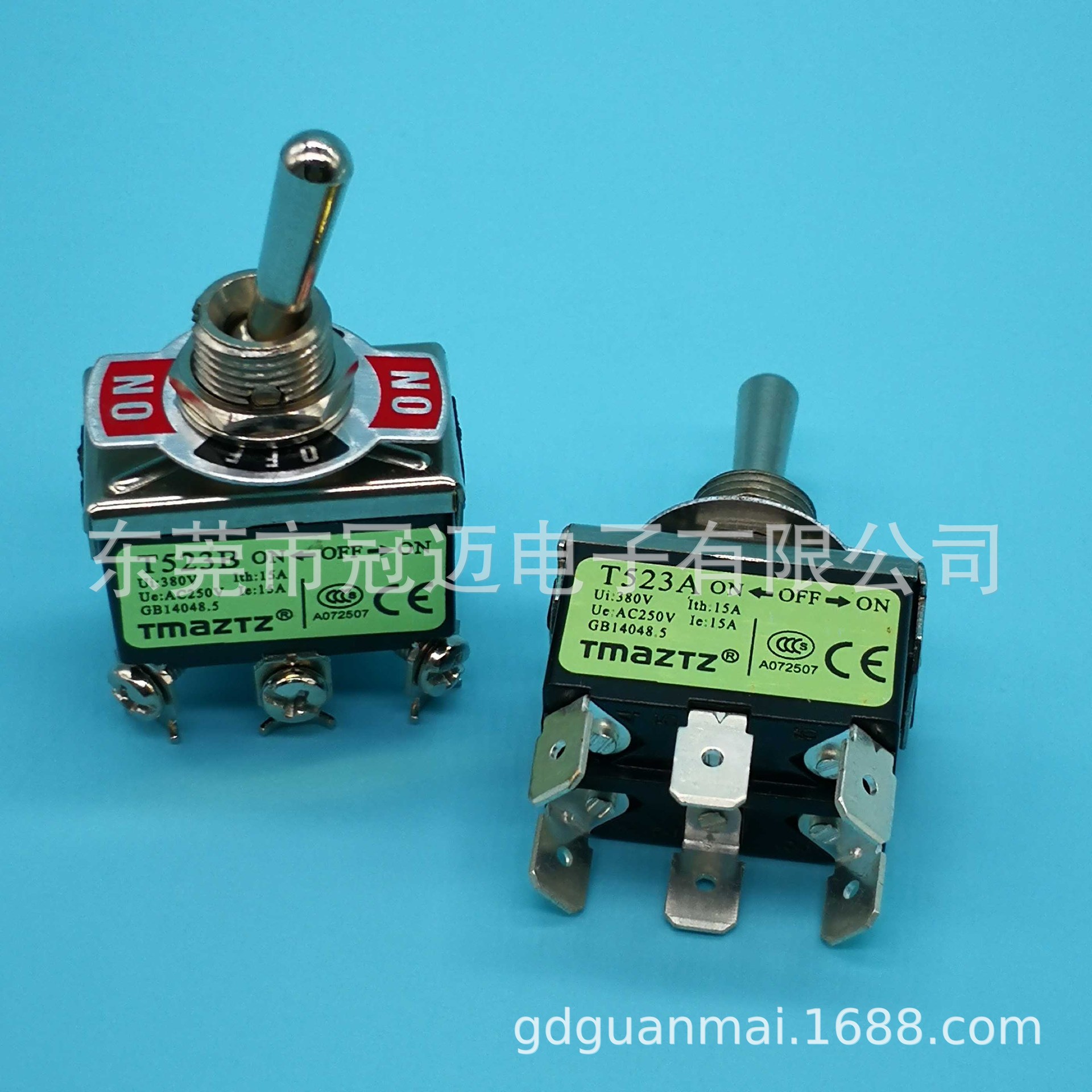 T523A T523B钮子 纽子开关中型 六脚三档 双联 汽车改装 点火开关-阿里巴巴