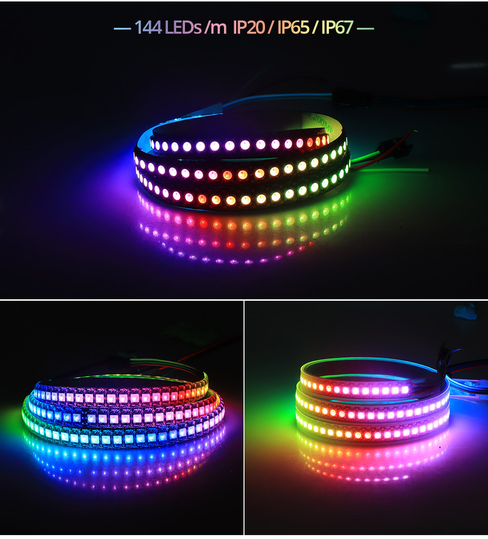 SK6812 RGBW LED 灯带 5050 RGB 30 60 144 暖白 白光幻彩灯带5V-阿里巴巴