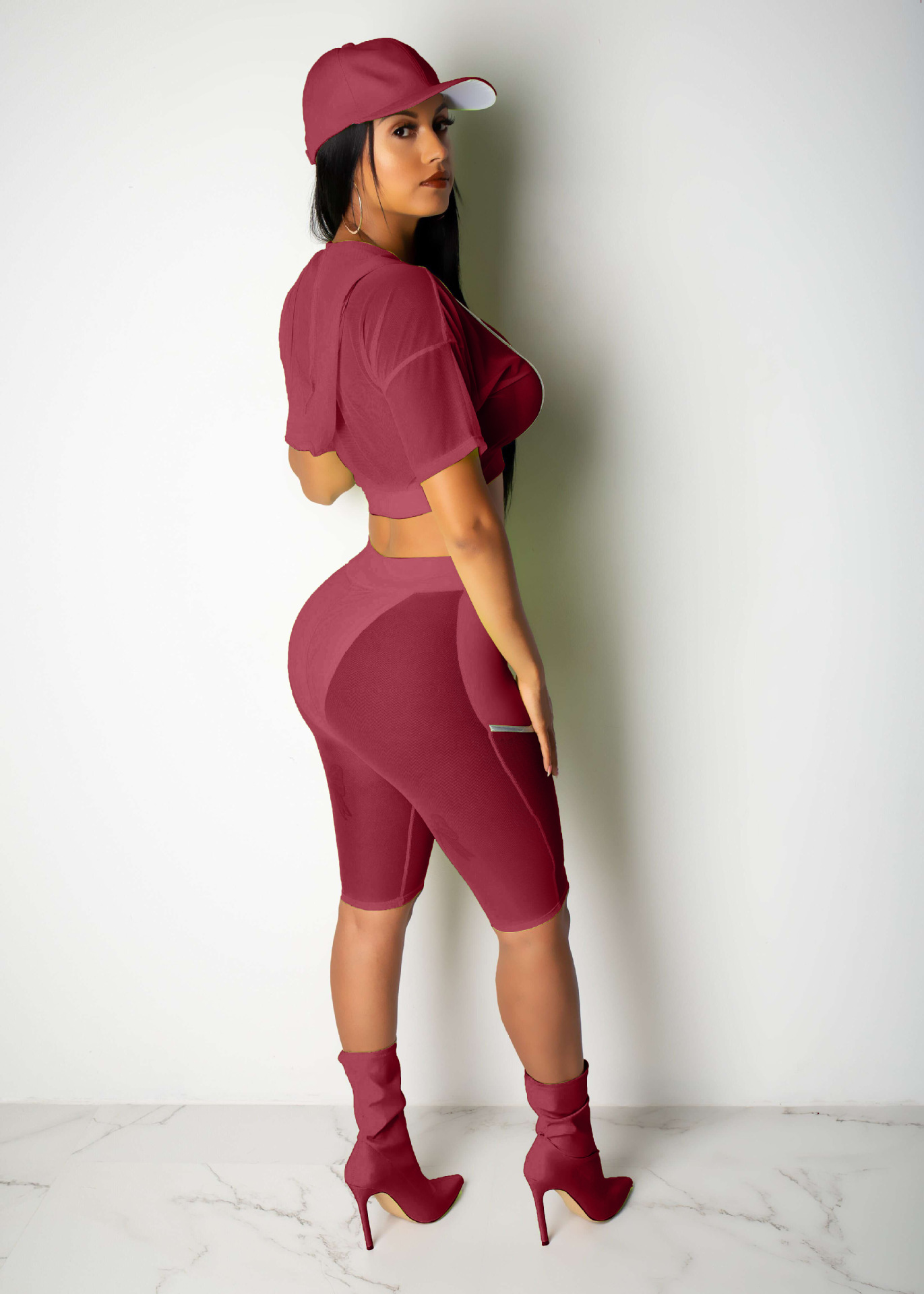 DN8245跨境2019夏季性感气质欧美女装拼接时尚休闲套装夜店服-阿里巴巴