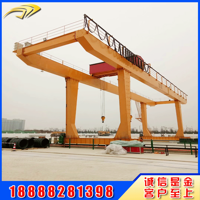 批发 32吨龙门吊具 35吨20尺 40吨双主梁轮胎式40尺集装箱龙门吊-阿里巴巴