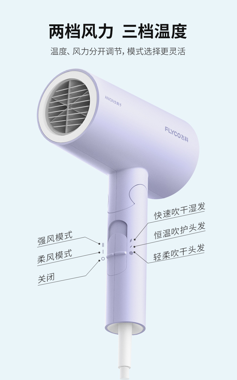 飞科吹风机家用大功率宿舍负离子护发廊电吹风筒FH6277 1800W-阿里巴巴