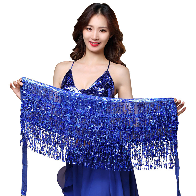 Women young girls silver gold sequined latin balley dance tassels ...