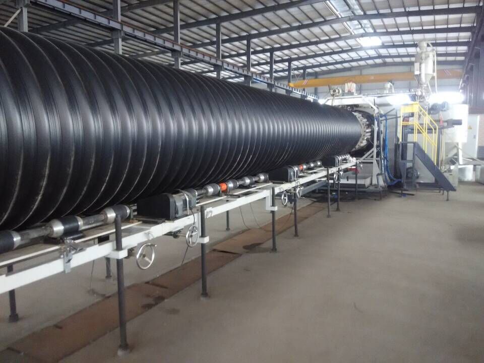 hdpe塑料钢带波纹管 pe钢带增强波纹管 热缩带连接排水管dn600-阿里巴巴