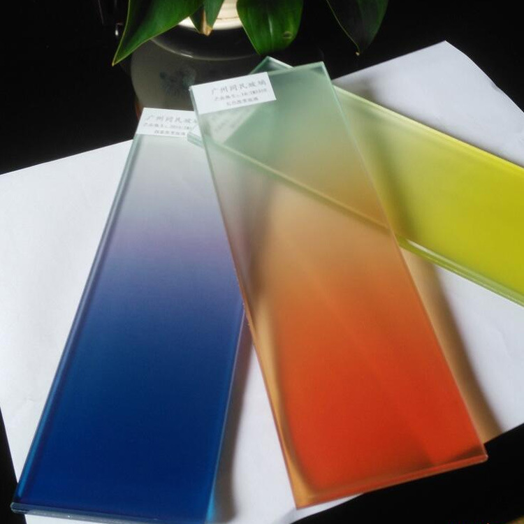 厂家供应多色渐变玻璃 办公隔断淋浴房渐变玻璃 彩色艺术装饰玻璃-阿里巴巴