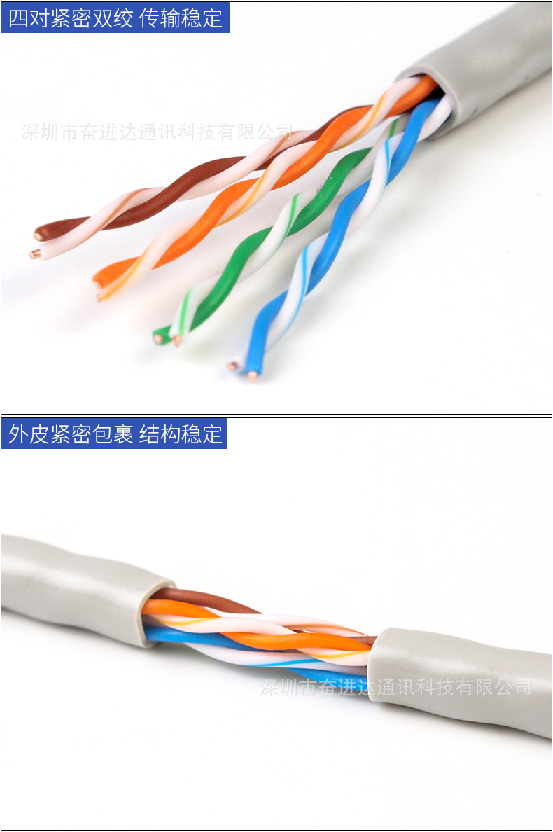 高速网络线缆UTP HSYV0.44铜cat-5e 4*2*0.44超五类双绞电脑网线-阿里巴巴