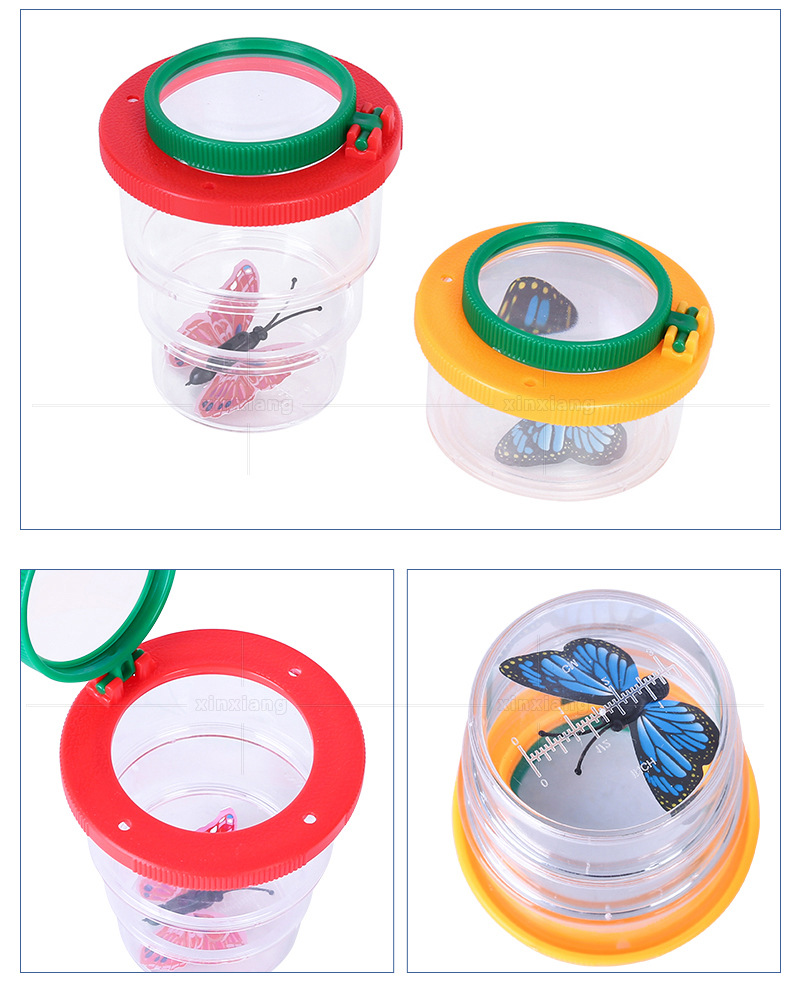 Student multifunctional insect box magnifying glass three-fold small ...