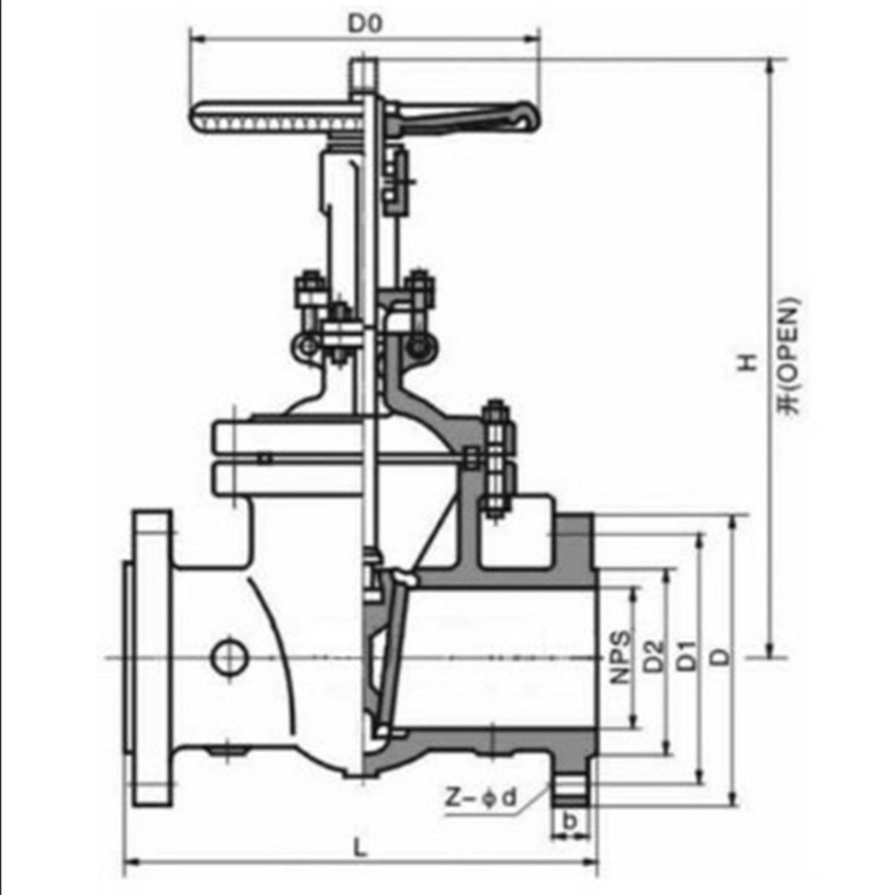 厂家直销 304不锈钢法兰闸阀Z41W-16P手动明杆闸阀开关316L DN100-阿里巴巴