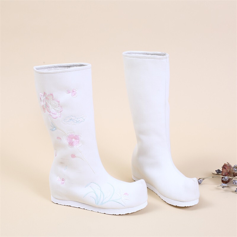 Ancient chinese Hanfu clothing shoes for female Ming hanfu boots ...