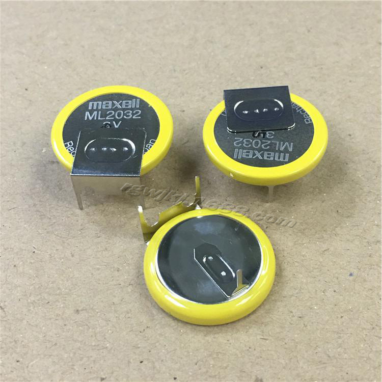 麦克赛尔原装日本电池 ML2032-T25焊脚 3V可充电万胜可充电池现货-阿里巴巴