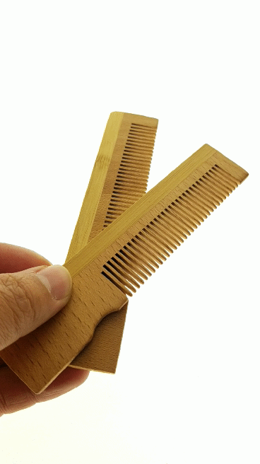 源头厂家现货LOGO供应13cm长方柄梳一次性酒店竹木梳子 FB1301-阿里巴巴