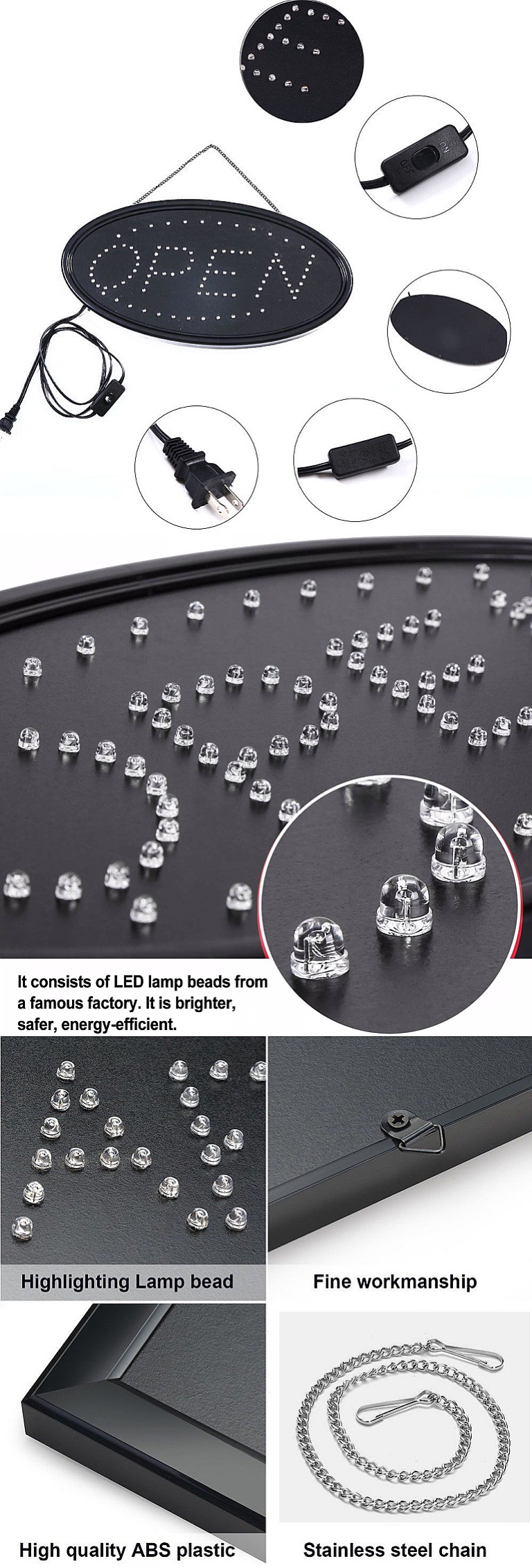 欧美热销 发光标识牌 led sign board led open siga 发光广告牌-阿里巴巴