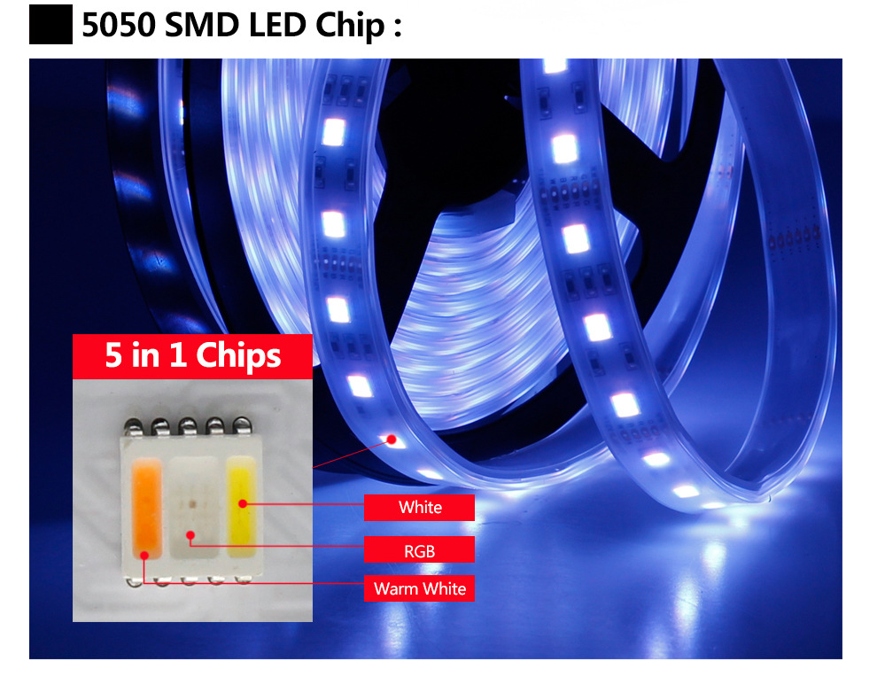5050RGBCCT+W灯带 五合一芯片景观亮化软灯条 室内室外led软灯带-阿里巴巴