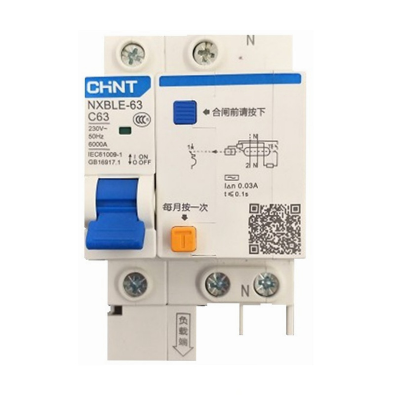 正泰昆仑NXBLE-63 1P+N C63 30mA 6kA家装漏电保护器 1P63A带漏电-阿里巴巴