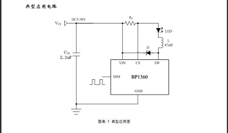 BP1360 30V/500MA高调光比LED降压恒流驱动器芯片BP/上海晶丰明源-阿里巴巴