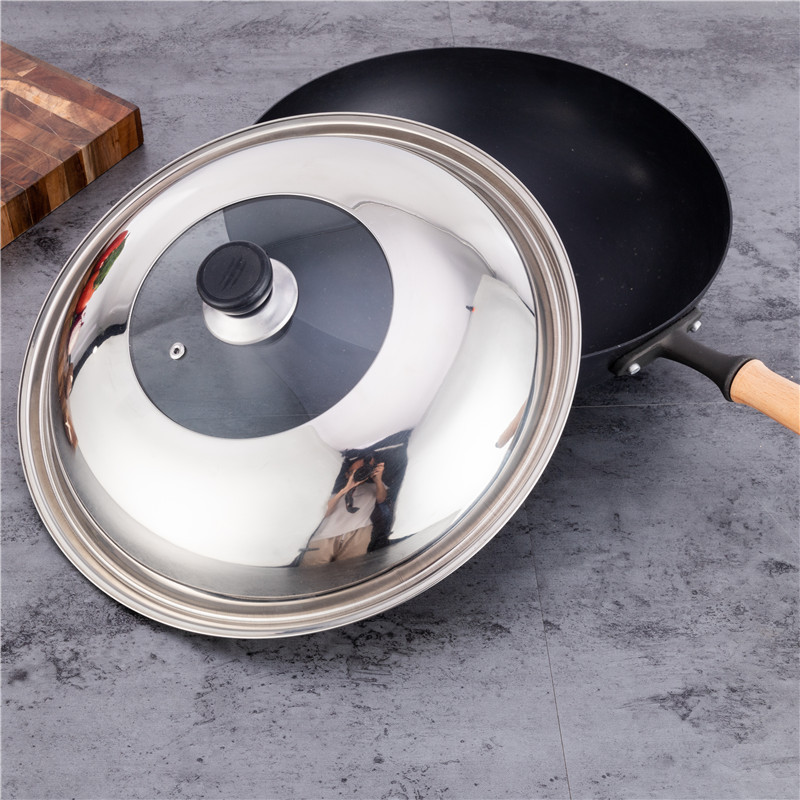 Stainless steel wok lid household wok lid 30-40cm wok combination lid ...