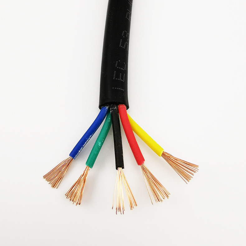 5芯国标信号线RVV5*0.5/0.75/1.0/1.5/2.5平方纯铜护套线亿合光电-阿里巴巴
