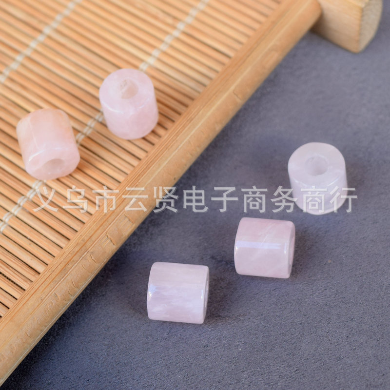 大孔径圆柱管珠桶珠 玛瑙水晶半成品散珠DIY绳编手链项链吊坠配件-阿里巴巴
