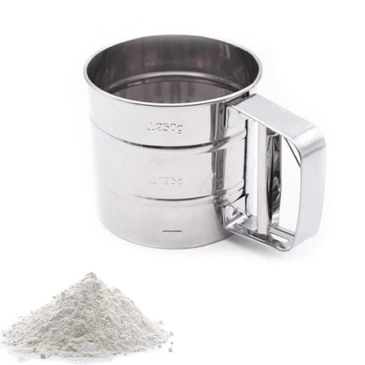 All stainless steel semi-automatic small flour sieve Hand - held ...