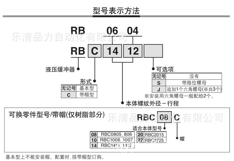 全新SMC RB1411S RB1412S RB2015S RB2525S RB2725S液压缓冲器-阿里巴巴