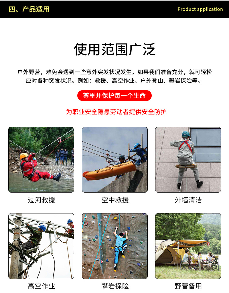 宇安消防通用型安全绳FZL-S-T16江山得利Q12.5消防3C救生自救绳-阿里巴巴