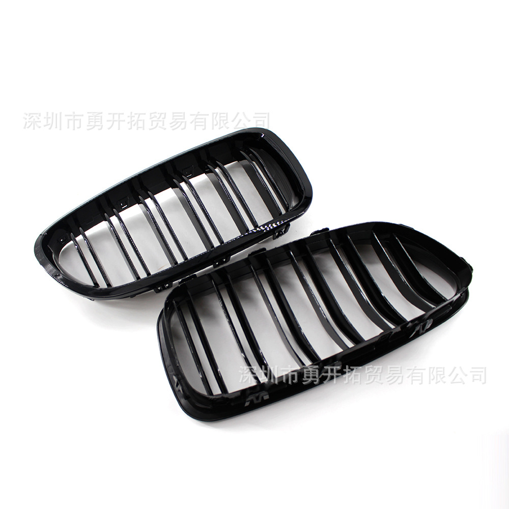 格栅适用于BMW F10 F11 F18 5Series 10-16 51137203649双线亮黑-阿里巴巴