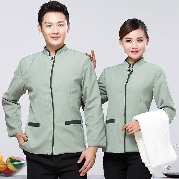 Chef overalls Cleaning clothes long sleeve sets hotel guest room ...