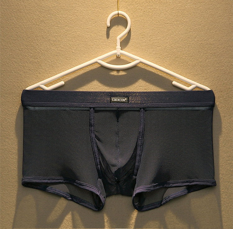 COCKCON men sexy mesh underwear boxer transparent see-thru breathable M ...