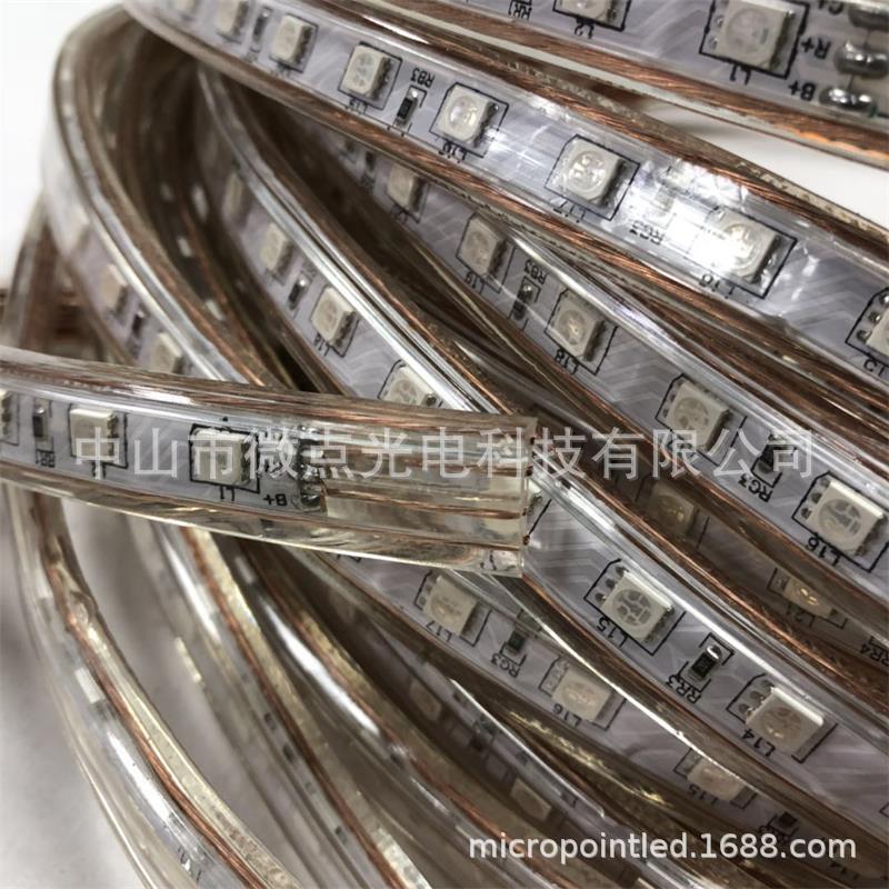 三年质保厂家直销 5050高压LED灯带七彩装饰亮化氛围照明灯条159-阿里巴巴