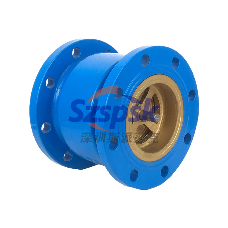 HC41X-16消声静音法兰止回阀球铁单向阀dn100 150 200 250-阿里巴巴